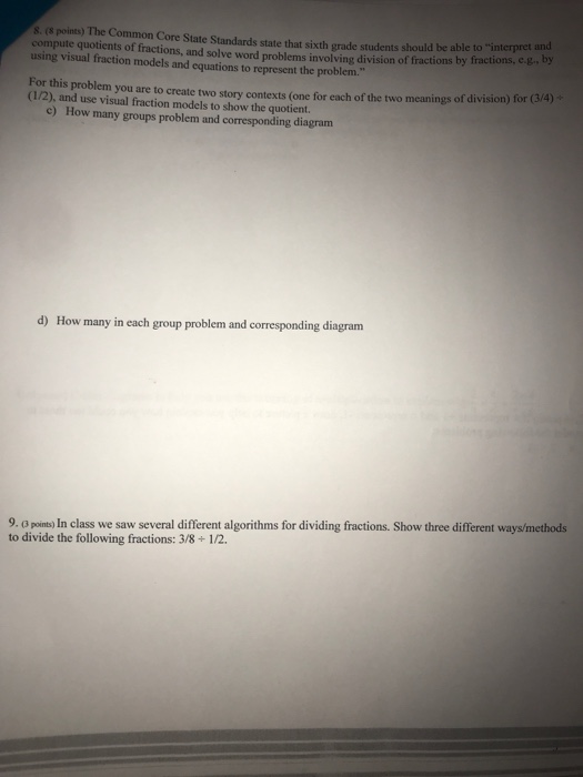 Solved S. (s points) The Common Core State Standards state | Chegg.com
