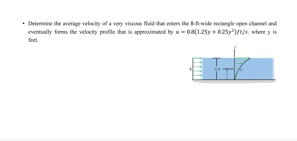 Determine the average velocity of ﻿a very viscous | Chegg.com