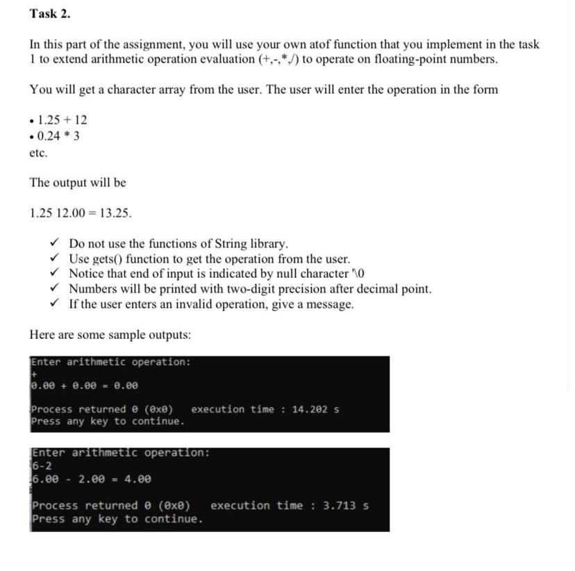 Solved Task 2 In This Part Of The Assignment You Will Use 
