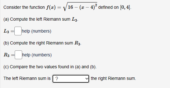 Solved Consider the function f(x)=16-(x-4)22 ﻿defined on | Chegg.com