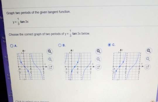 Solved Graph two periods of the given tangent function. ytan | Chegg.com
