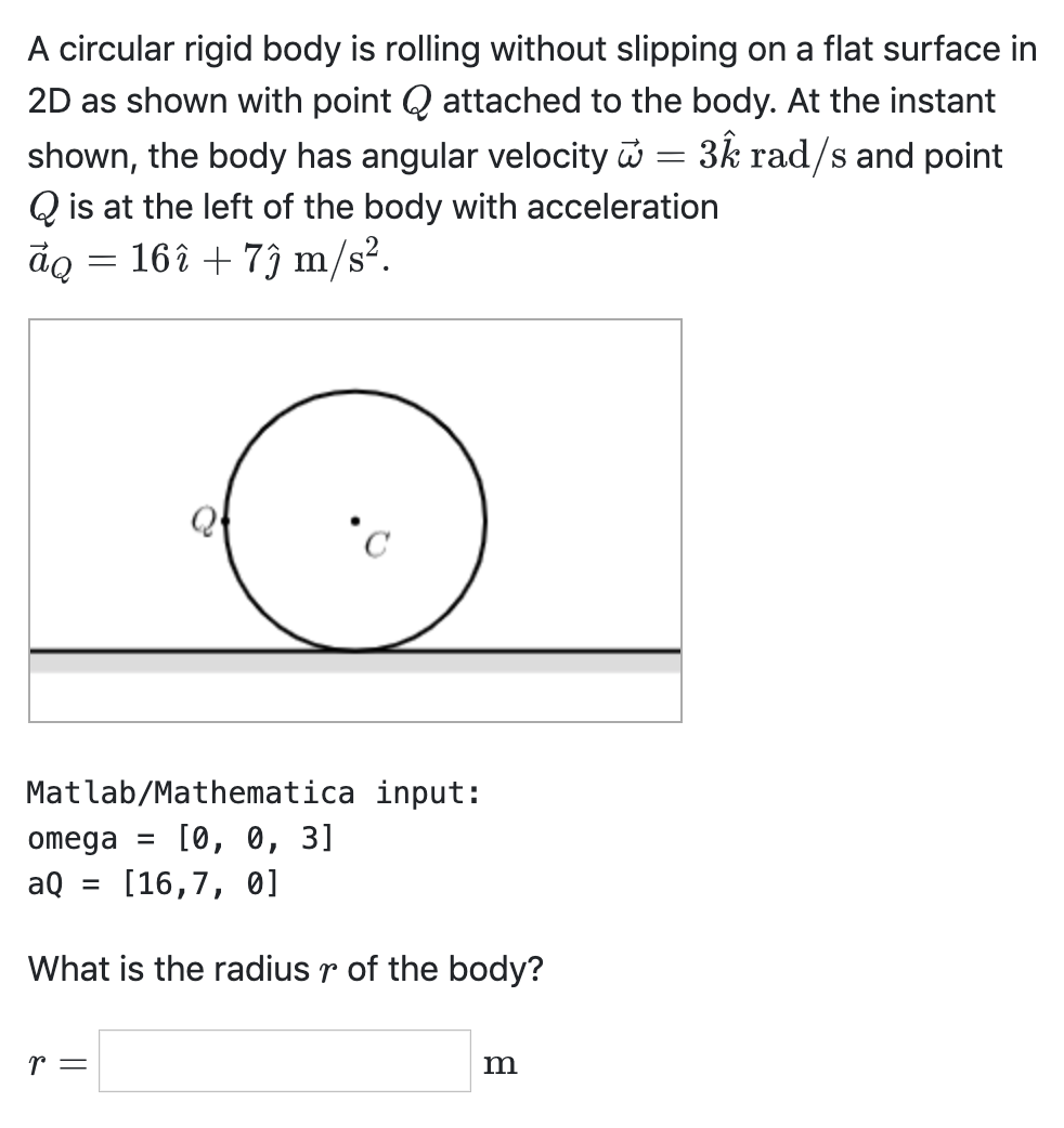 Solved A circular rigid body is rolling without slipping on | Chegg.com