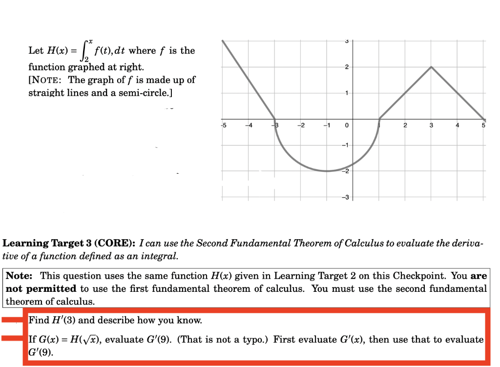 Solved Let H(x)=∫2xf(t),dt where f is the function graphed | Chegg.com