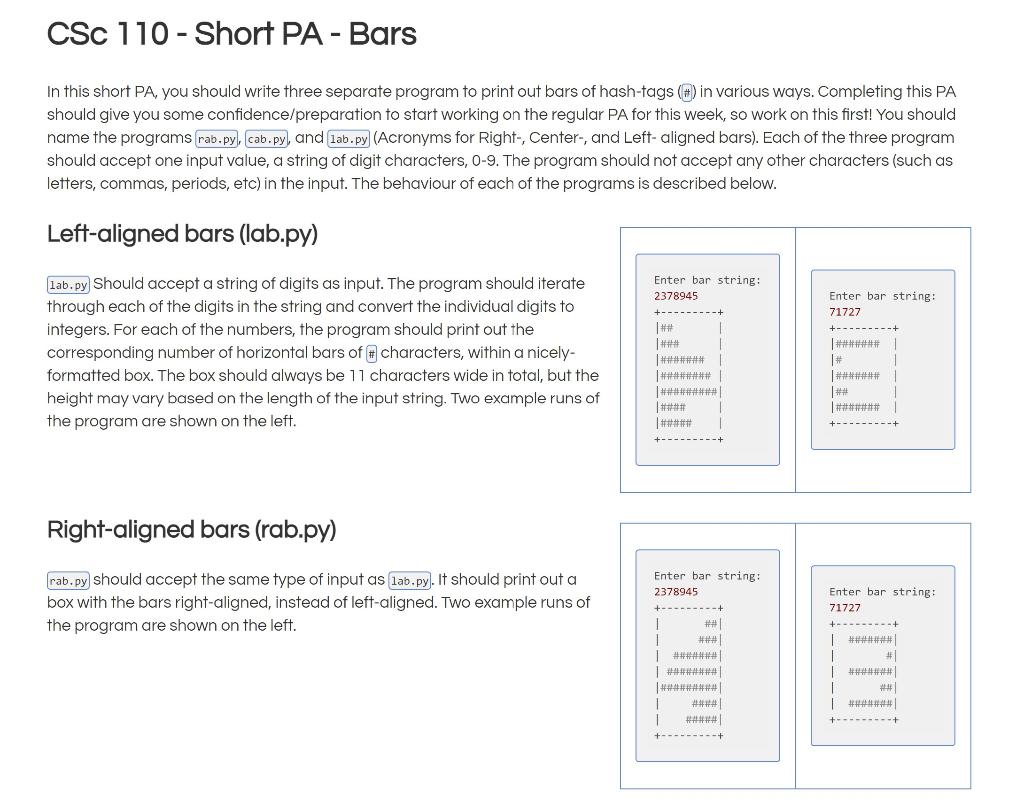 Solved Hello, I just need help with starting each of the | Chegg.com