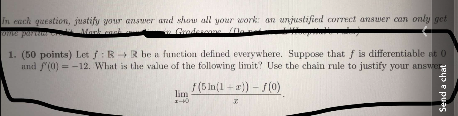 Solved In each question, justify your answer and show all | Chegg.com