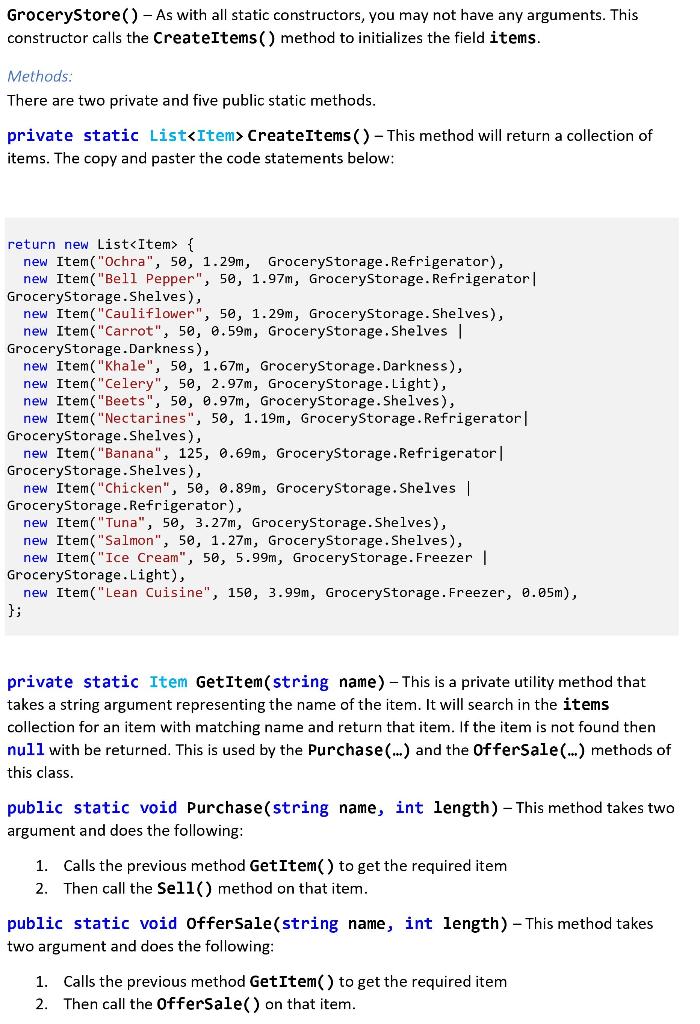 Solved GroceryApp A high-level view of a Grocery application | Chegg.com