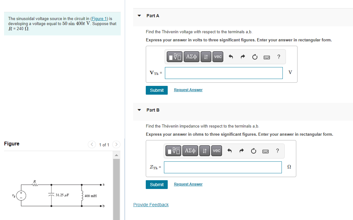 Solved The sinusoidal voltage source in the circuit in | Chegg.com