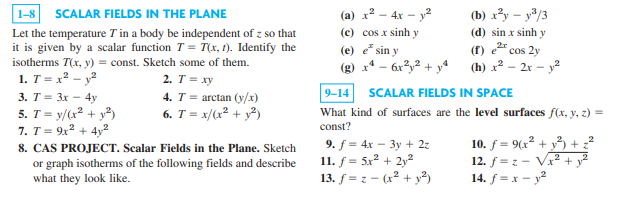 Solved Sketch or graph isotherms of the scalar fields | Chegg.com