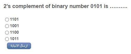 Solved 2's complement of binary number 0101 is 1101 1001 | Chegg.com