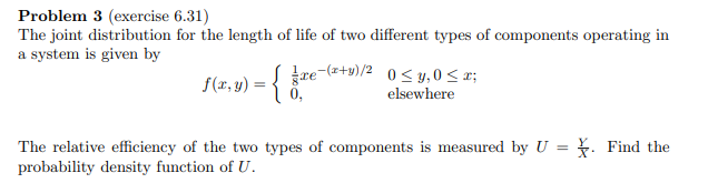 Solved Problem 3 (exercise 6.31) The joint distribution for | Chegg.com