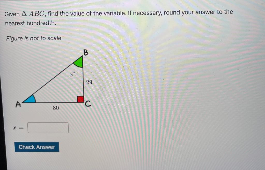 Solved Given A ABC, find the value of the variable. If | Chegg.com