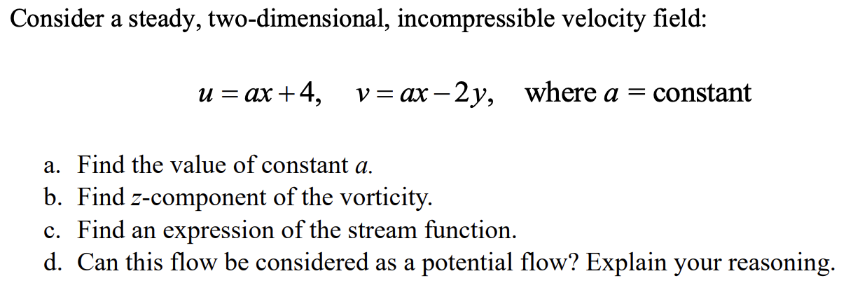 Solved Please show all work Consider a steady, | Chegg.com