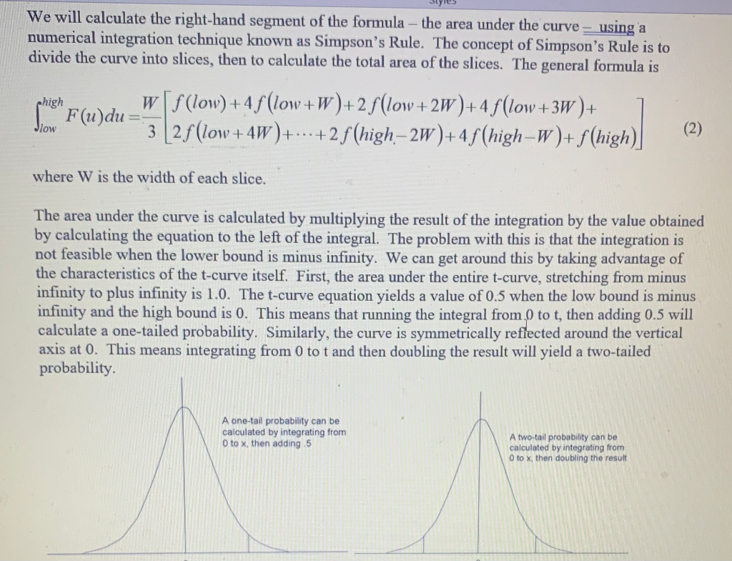 Background: A t-distribution is a probability density | Chegg.com