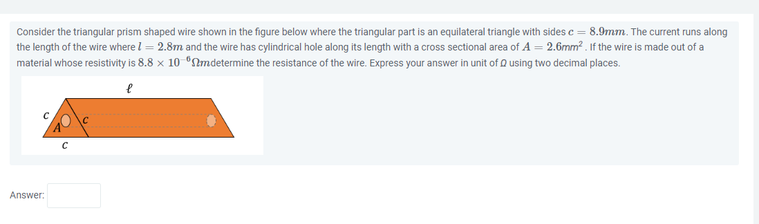 Solved Consider the triangular prism shaped wire shown in | Chegg.com