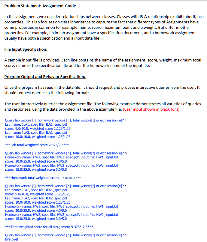 Problem Statement: Assignment Grade In this | Chegg.com