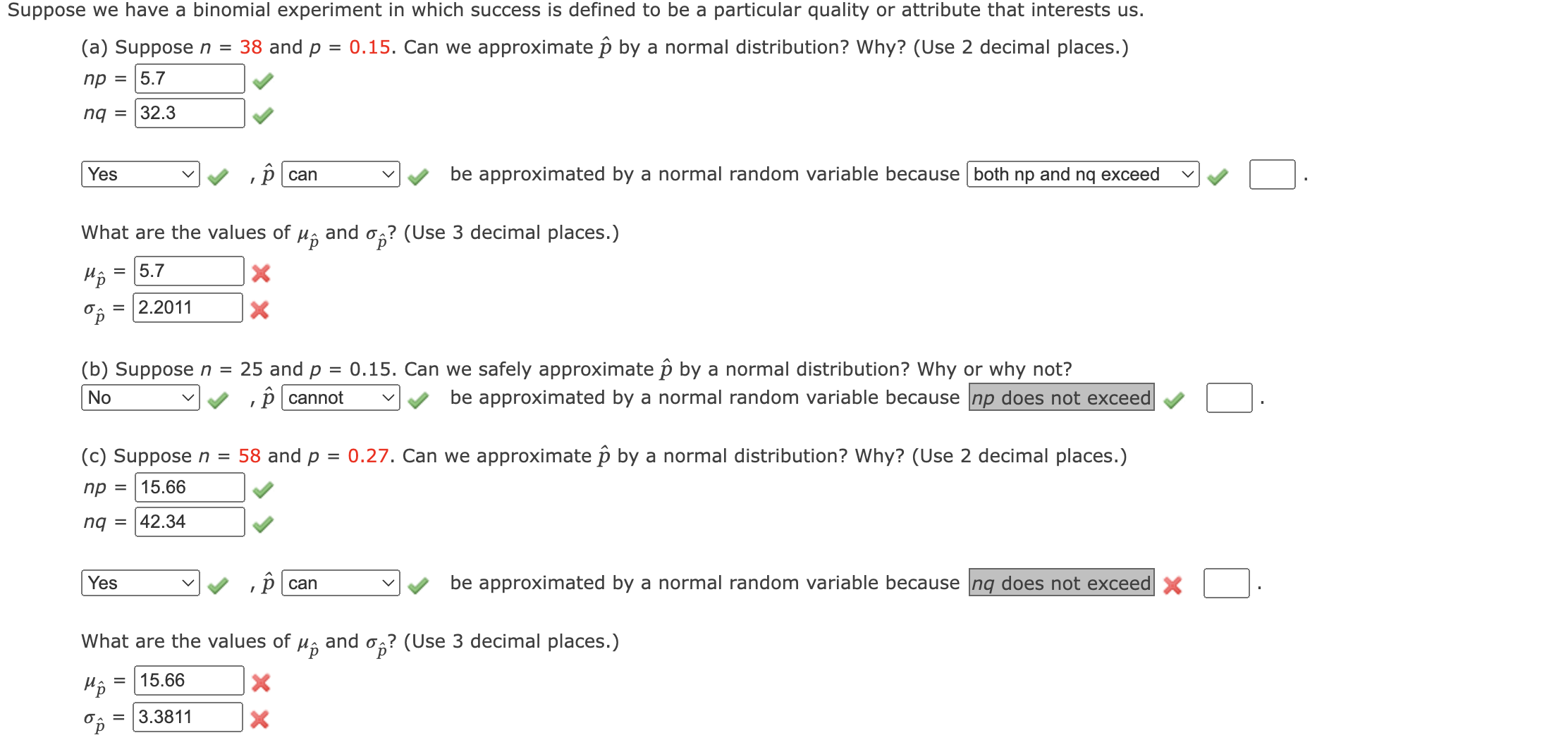 Solved opose we have a binomial experiment in which success | Chegg.com