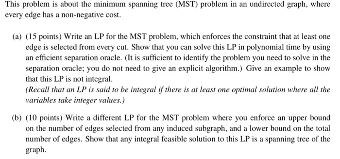 Solved This Problem Is About The Minimum Spanning Tree Mst 
