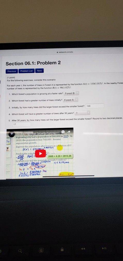 Solved i i webwork.ced.edu Section 06.1: Problem 2 Previous | Chegg.com
