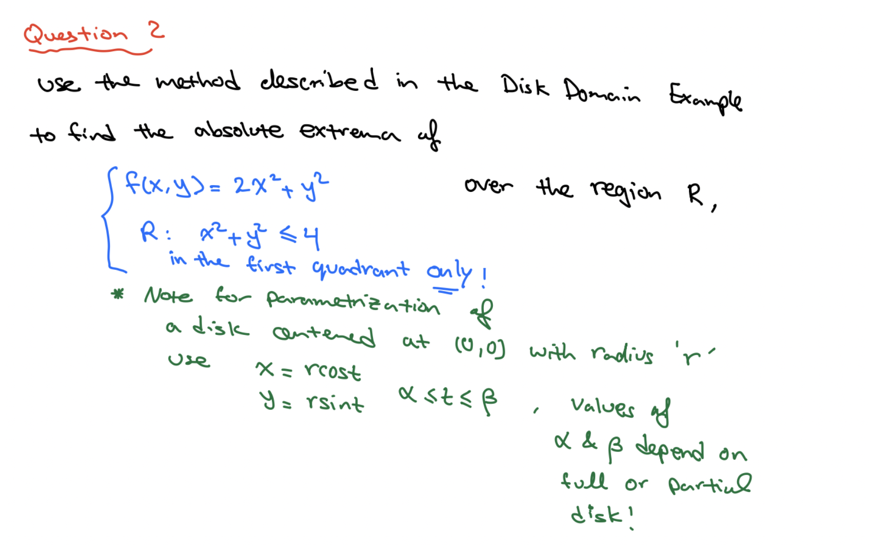 Solved Question 2 use the method described in the Disk | Chegg.com