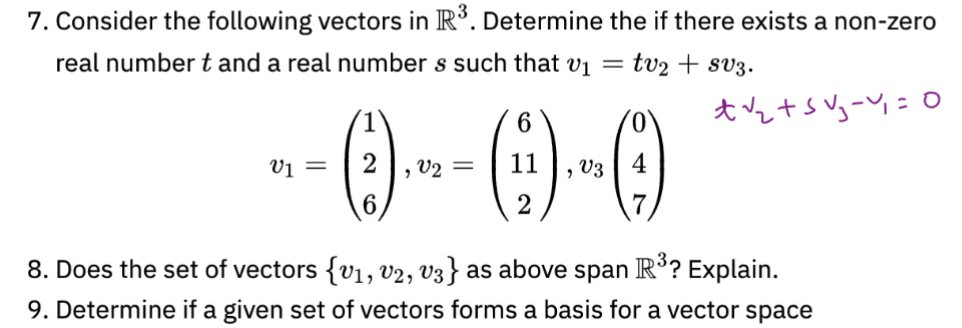 Solved Consider the following vectors in R3. ﻿Determine if | Chegg.com