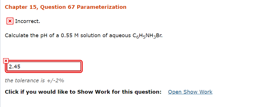 Solved Chapter 15, Question 67 Parameterization X Incorrect. | Chegg.com