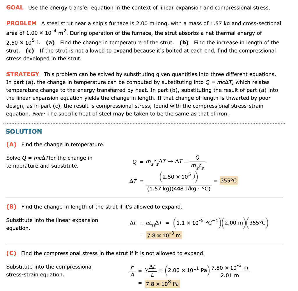 Solved GOAL Use the energy transfer equation in the context | Chegg.com