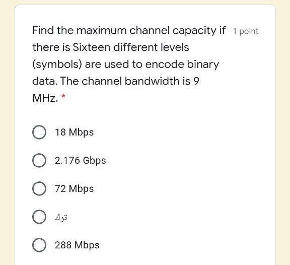 Solved Find the maximum channel capacity if 1 point there is | Chegg.com