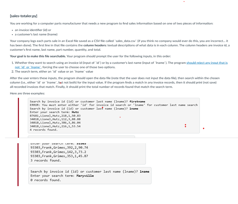 [sales-totaler.py] You are working for a computer | Chegg.com