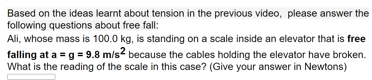 Solved Based on the ideas learnt about tension in the | Chegg.com
