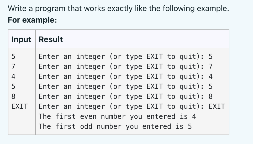 Solved Write A Program That Works Exactly Like The Following