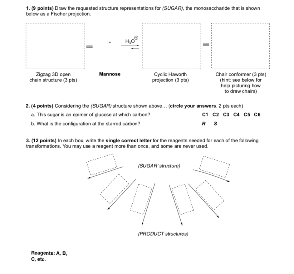 Solved 1. (9 points) Draw the requested structure | Chegg.com