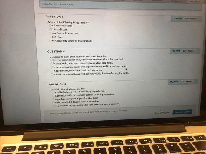 Solved Question Completion Status: QUESTION 7 10 points Save | Chegg.com
