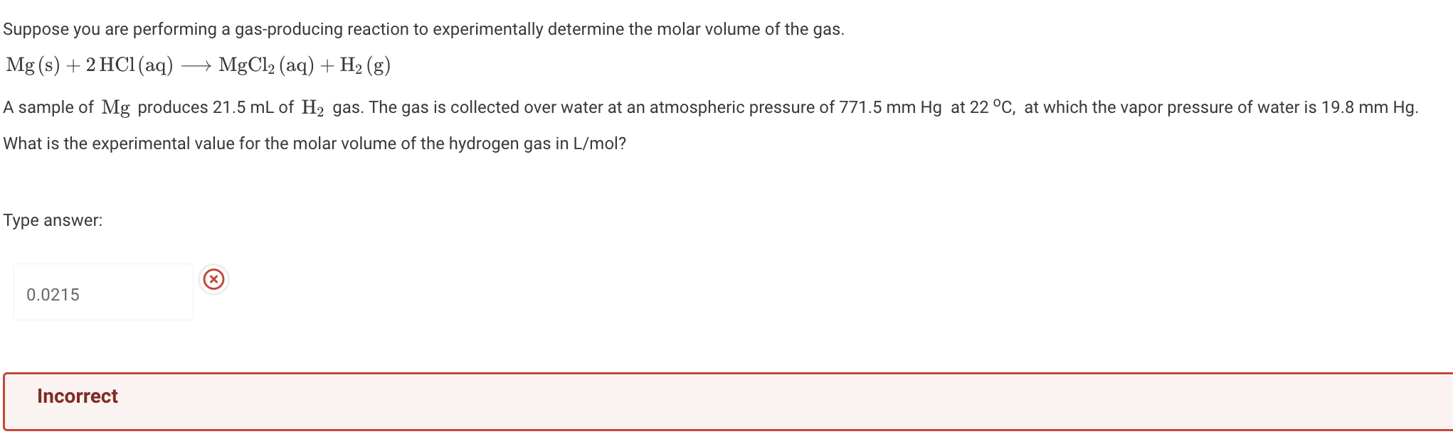 Solved Suppose you are performing a gas-producing reaction | Chegg.com