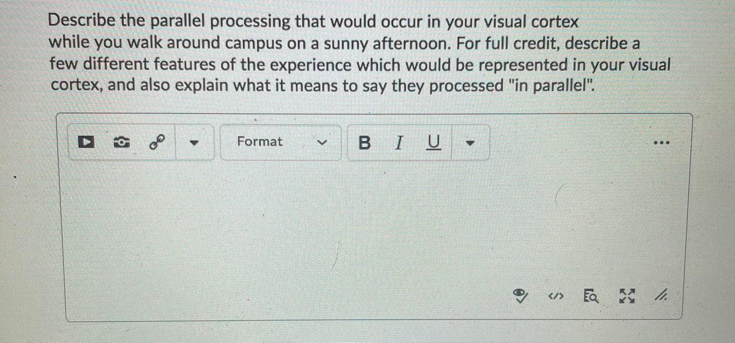 Solved Describe the parallel processing that would occur in | Chegg.com