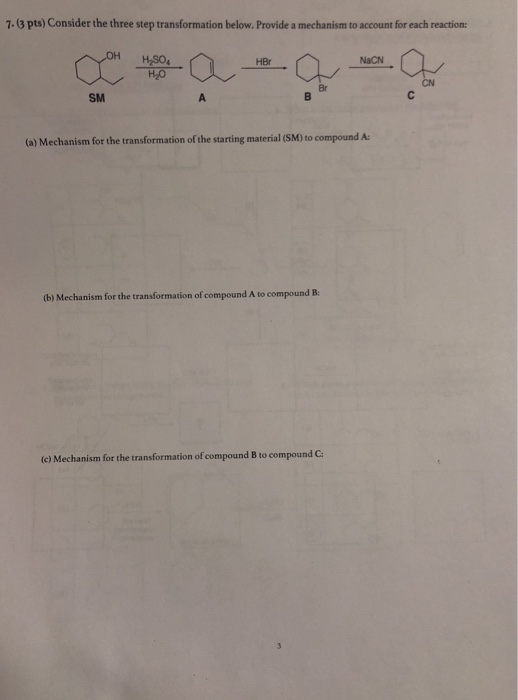 Solved 7- 13 pts) Consider the three step transformation | Chegg.com
