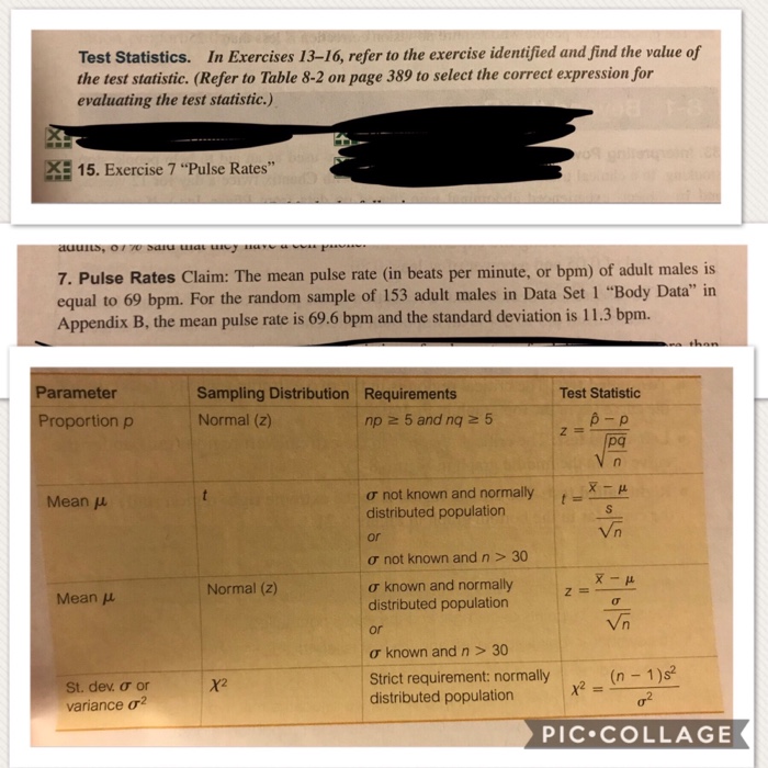 Solved Test Statistics. In Exercises 13-16, refer to the | Chegg.com Solved Test Statistics. In Exercises 13-16, refer to the | Chegg.com