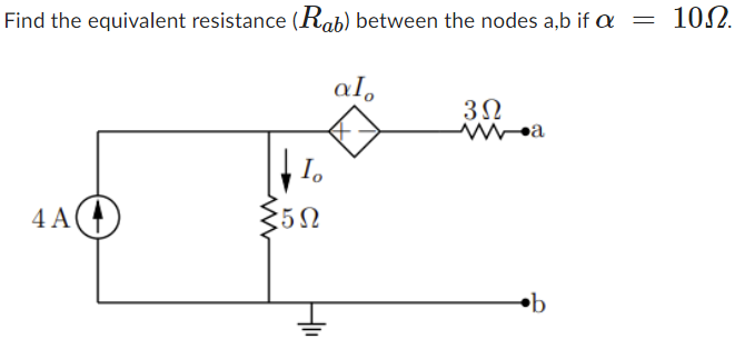 Solved Find the equivalent resistance (Rab) between the | Chegg.com