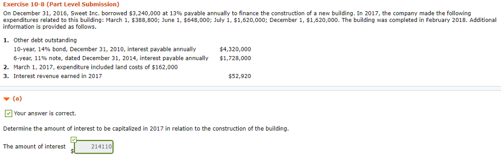 Solved Exercise 10-8 (Part Level Submission) On December 31, | Chegg.com