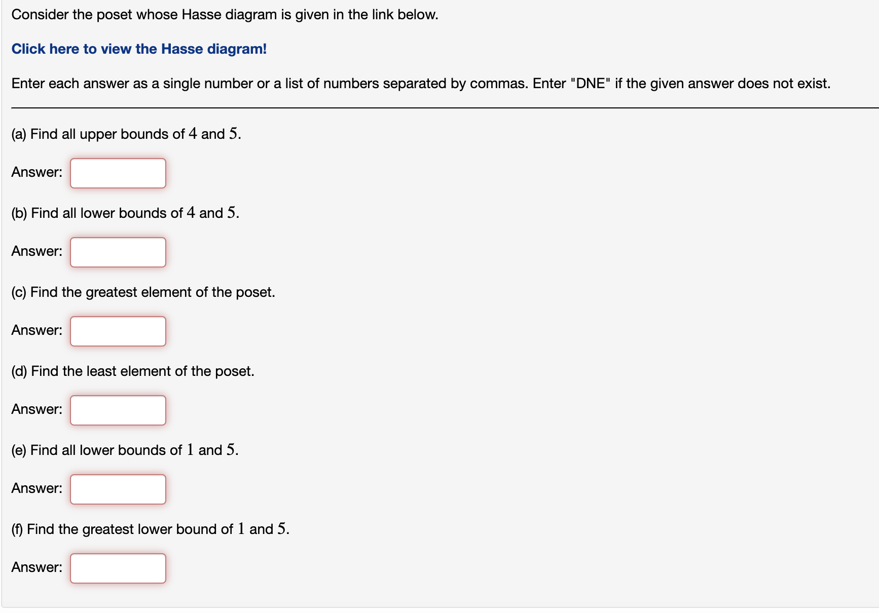 Solved Consider the poset whose Hasse diagram is given in | Chegg.com