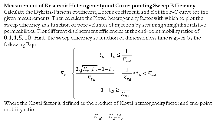Measurement of Reservoir Heterogeneity and | Chegg.com