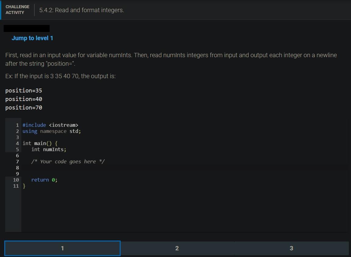 Solved Jump to level 1 First, read in an input value for | Chegg.com