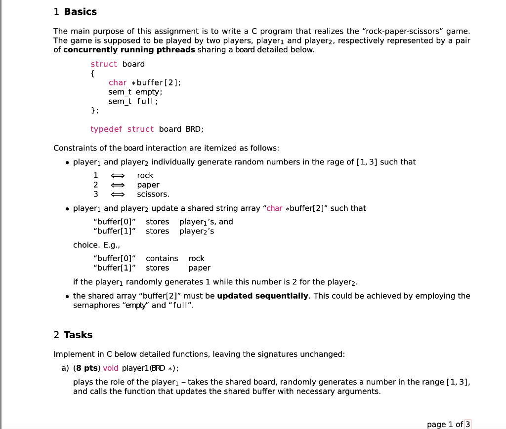 Solved 1 Basics The main purpose of this assignment is to | Chegg.com
