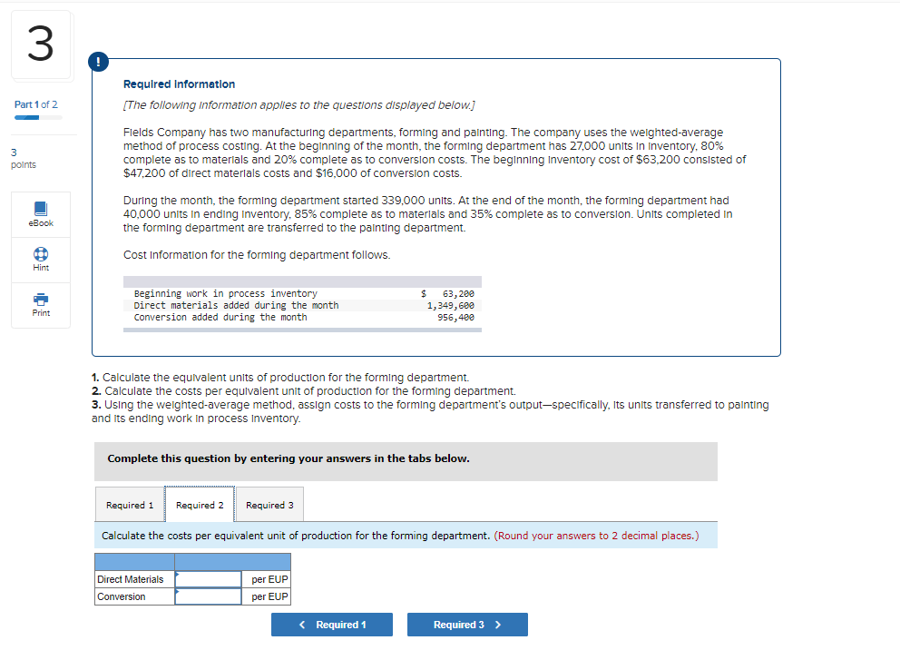 Solved: Required Information Skip To Question [The Followi... | Chegg.com