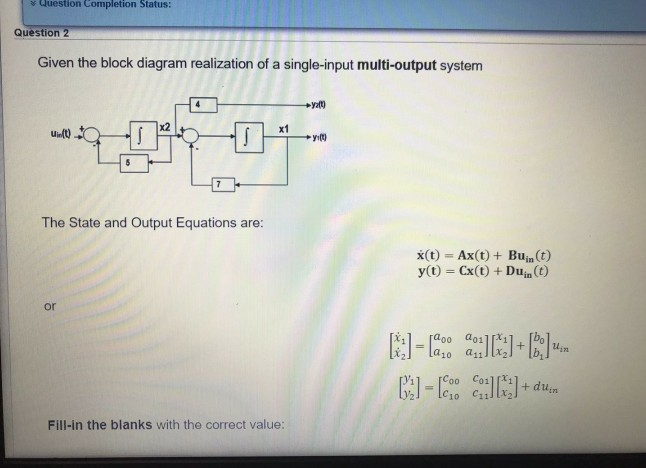 Solved Question completion Status: Question 2 Given the | Chegg.com