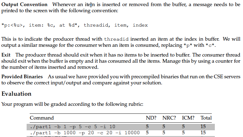 1 Producer/Consumer with Semaphores (35 pts) The goal | Chegg.com