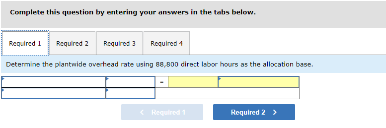 Solved Exercise 4-9 (Algo) Allocating overhead using | Chegg.com