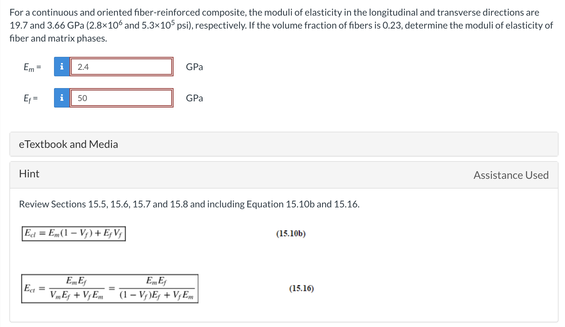 Solved For a continuous and oriented fiber-reinforced | Chegg.com