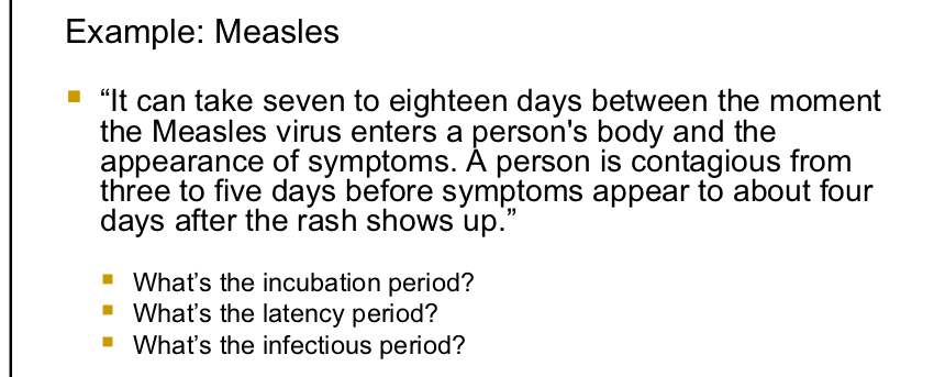 Solved Example: Measles "It can take seven to eighteen days | Chegg.com
