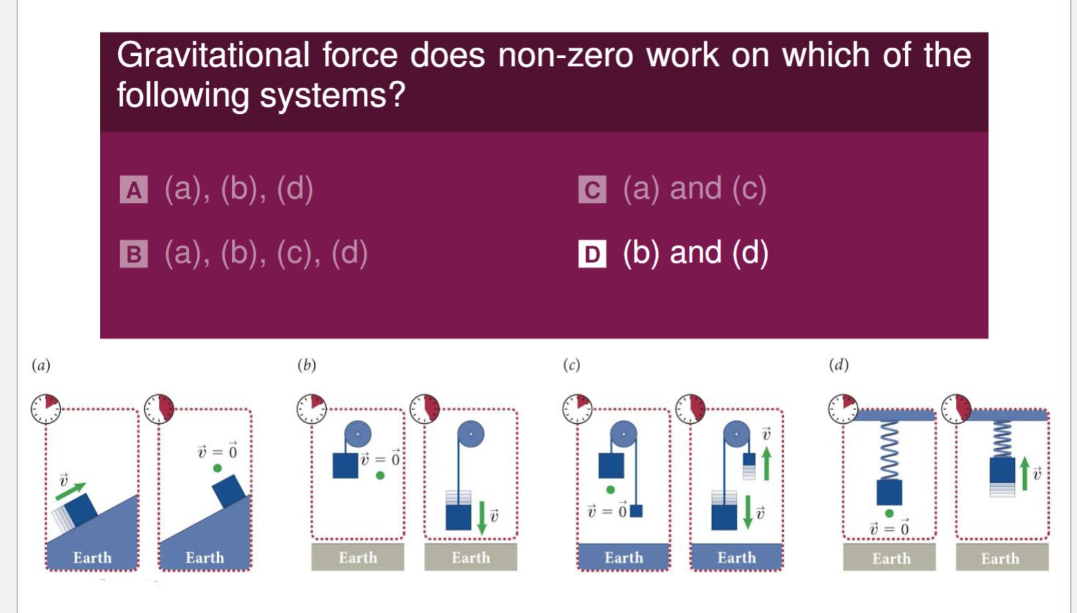 Solved Gravitational force does non-zero work on which of | Chegg.com