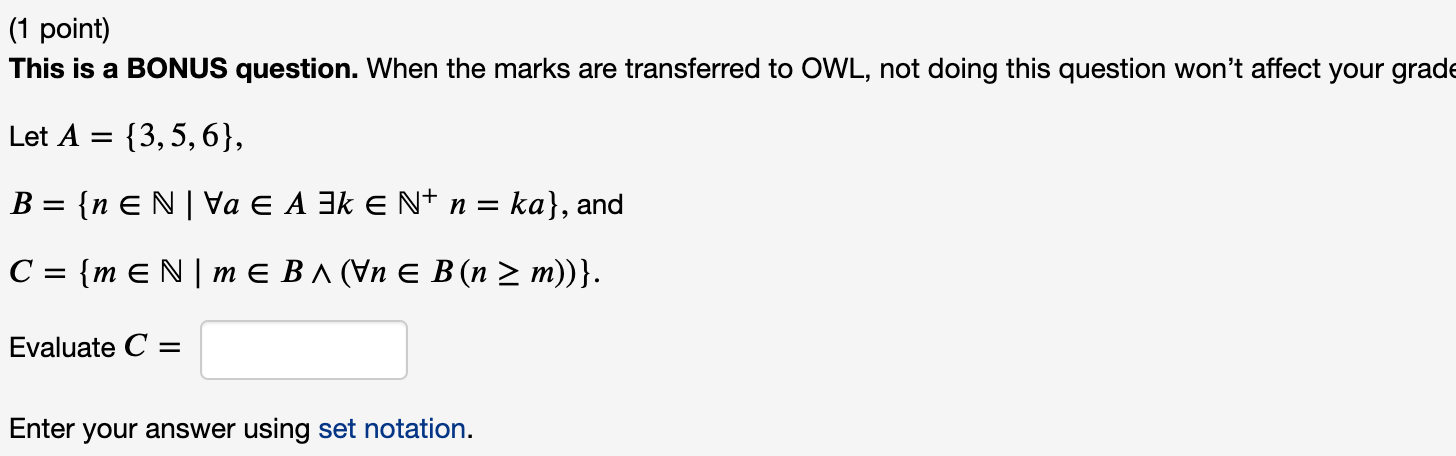 Solved (1 point) This is a BONUS question. When the marks | Chegg.com